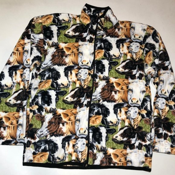 Zoofleece | Jackets & Coats | Zoofleece Cow Cattle Farm Animal Cows ...